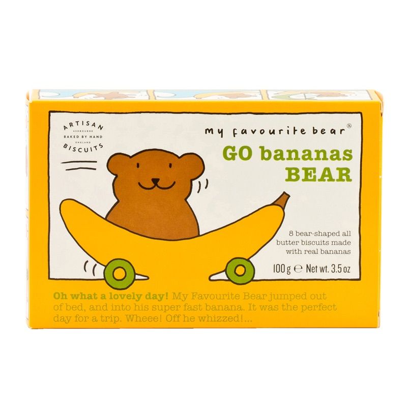 AB Go Banana Bear Biscuits 100g - Culinaris UK Ltd.